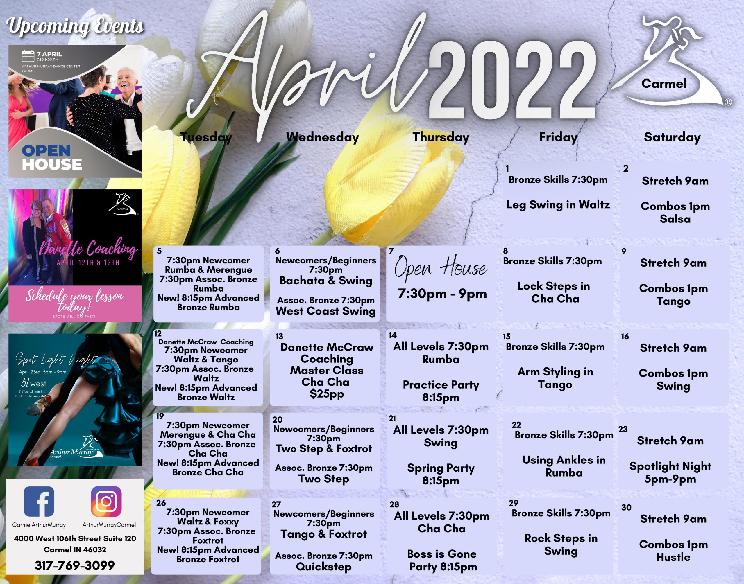 Calendar Dance Schedule - Arthur Murray Dance Studio Carmel